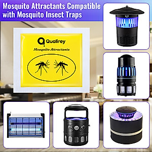 Qualirey 3 Pcs Mosquito Attractants for All Bug Zapper Bait Refill, Safe Yellow Mosquito Lures Fly Bait, Clip on Mosquito Trap Attractant Bait Hang Bug Zapper Refill for Indoor Outdoor
