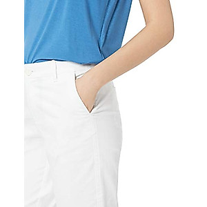 Amazon Essentials Women's Stretch Twill Chino Pant (Available in Classic and Curvy Fits), Bright White, 8