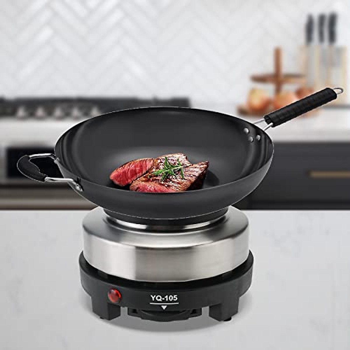 Potlimepan Mini Electric Hot Plate,110V Multi-Function Portable Stove,Hot Burner Cooktop Electric Heater for Home Kitchen Cooking