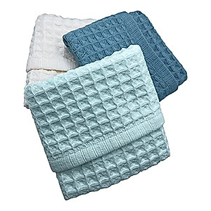 Premium Quality Washcloths - Fast Drying, High Absorbency, 100% Cotton, Luxurious Waffle Design