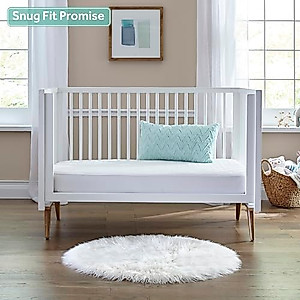 Sealy Crib Mattress & Toddler Bed Mattress| Orion 2-Stage Sustainable Antibacterial Baby Mattress, Lightweight, GREENGUARD Air Quality Certified - Made in USA, 52"x28"