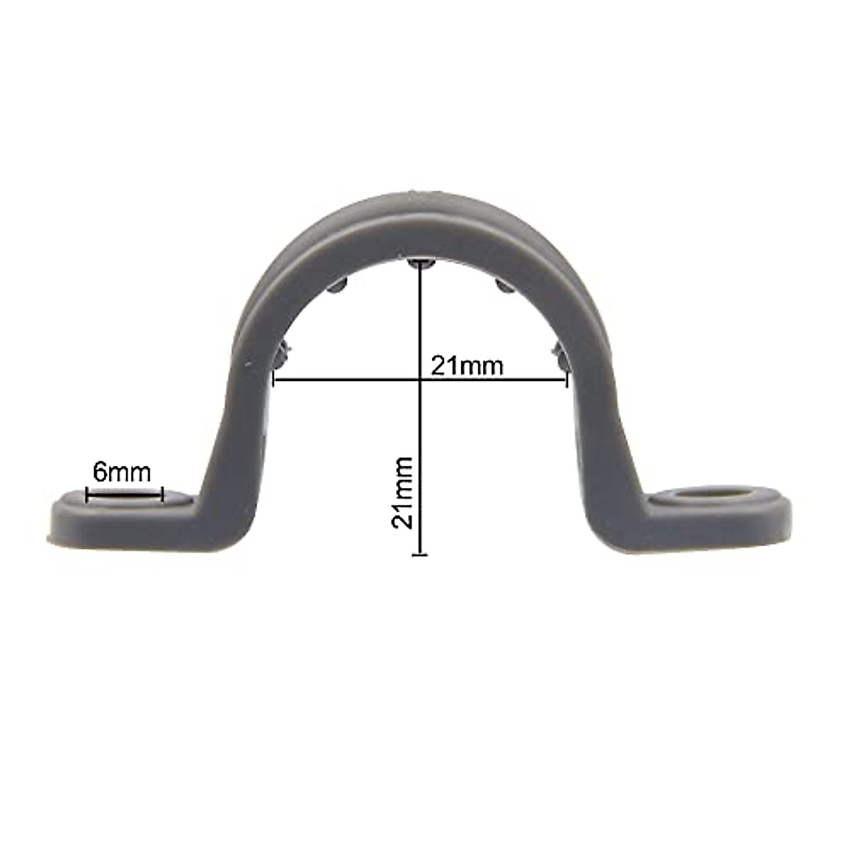 ISPINNER 12pcs 1/2 Inch PVC Pipe Straps, 2 Holes Plastic Conduit Strap for PVC Pipes, Conduit and Cables, UL Listed