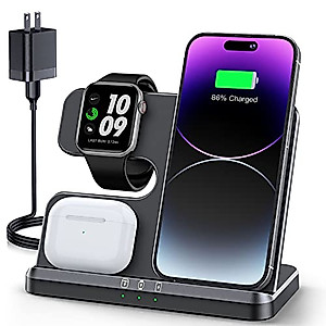𝟮𝟬𝟮𝟯 𝗡𝗲𝘄 Wireless Charging Station 3 in 1 Wireless Charger for iPhone 14 13 12 11 Pro Max/X/8 Charging Station for Multiple Devices for Apple Watch Ultra SE 8 7 6 5 4 3 2 for AirPods Pro 3 2