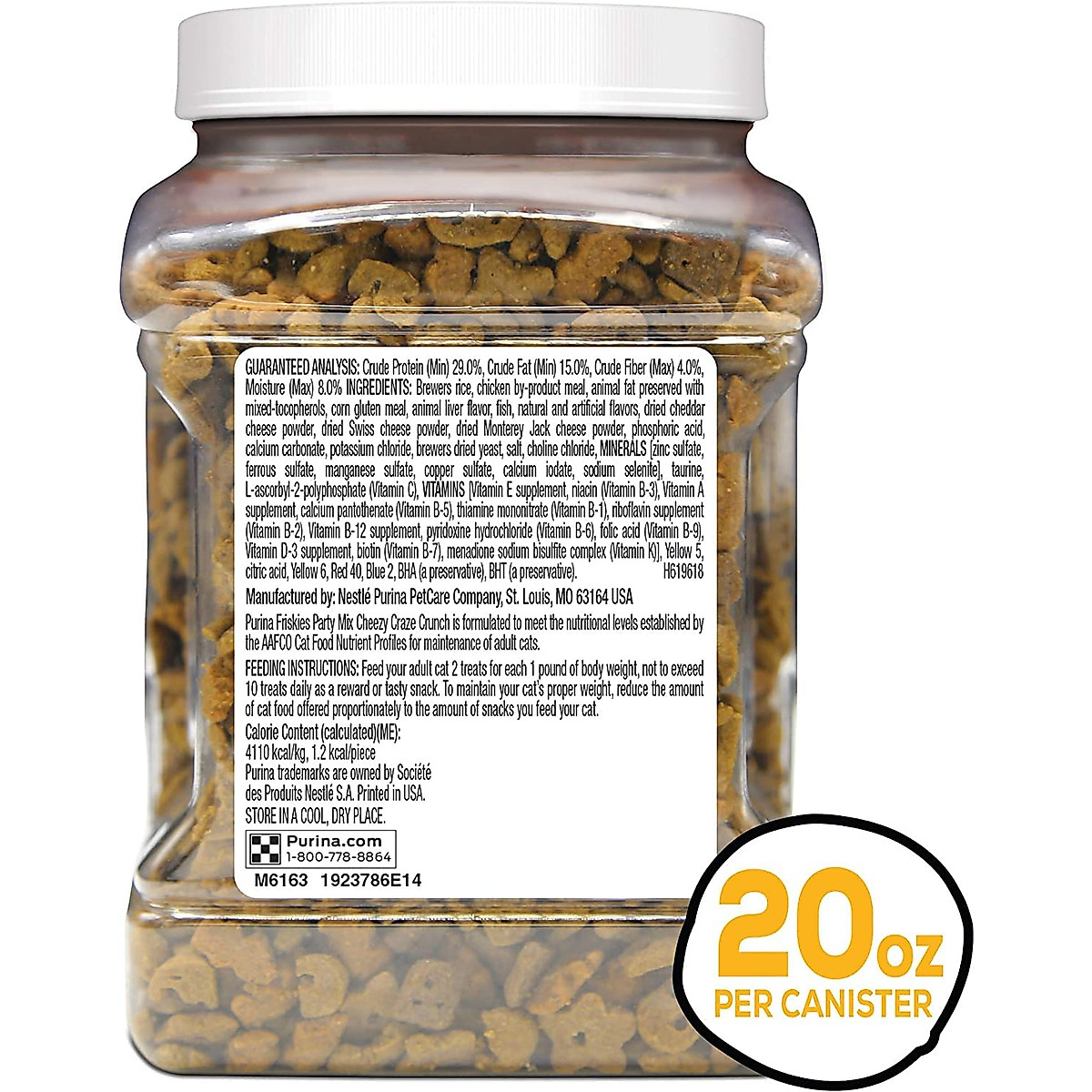 Aurora Pet Bundle (2) Friskies Party Mix Cheese Craze Cat Treats (20-oz Each) with AuroraPet Wipes