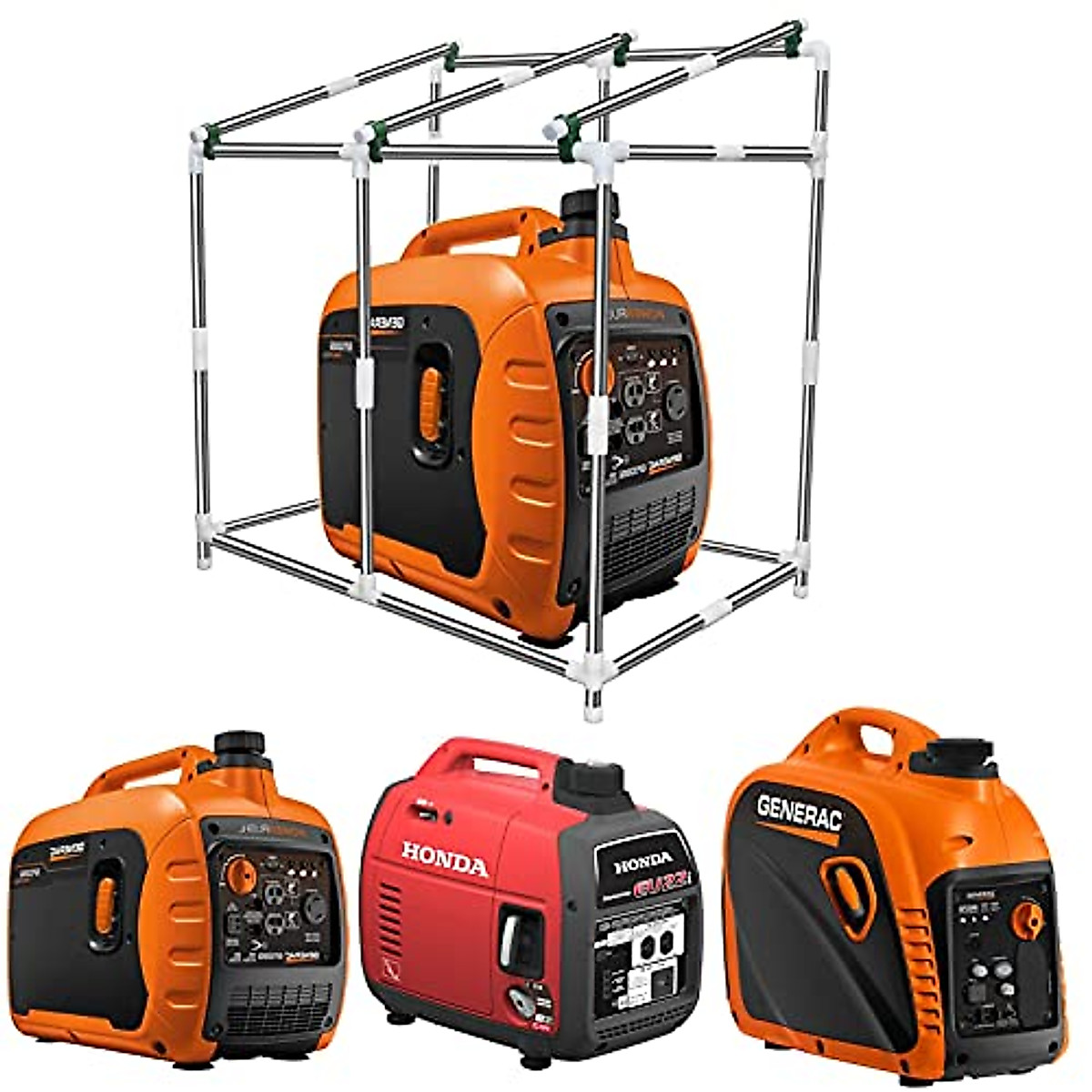 ZTTXL Small Inverter Generator Tent Running Cover, Ultra Heavy Duty Tarpaulin Enclosure, for Most 1000~2300 Small Inverter generators, (Small Black)