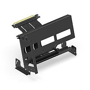 EZDIY-FAB PCIe 4.0 GPU Mount Bracket Graphic Card Holder Multi-Angle Adjustment, Video Card VGA Support Kit with PCIe 4.0 X16 Gen4 17cm/6.69in Riser Cable - Black