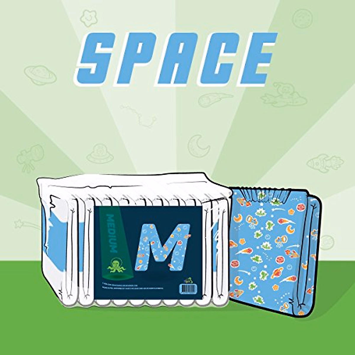 ABUniverse Space Diapers- Pack of 10 (Large)