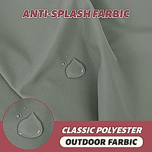 Parkerly Outdoor Patio Chair Cushion 20x20x4 Inch Waterproof Seat Cushions Indoor Double Piping Durable Comfortable Square Dining Chair Pads Gray with Zipper Chair Pad-Set of 2