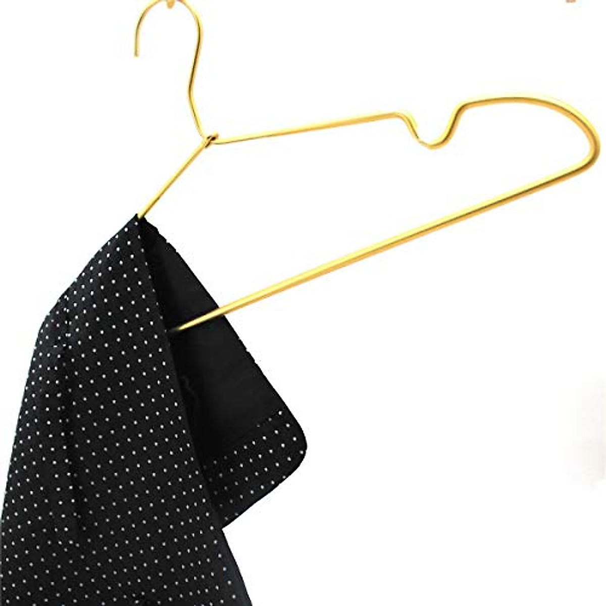 Koobay Clothes Hangers, 16.5" Metal Gold Suit Coat Hanger with PVC Coat Hook Laundry Wire Clothes Shirt Coat Hangers, 30Pack