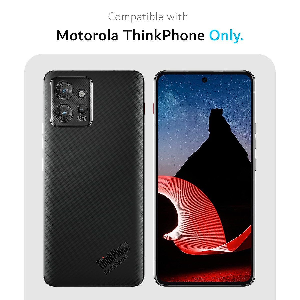 TUDIA DualShield Grip Designed for Motorola ThinkPhone Case (2023), [MergeGrip] Dual Layer Shockproof Slim Military Grade Non-Slip Tough Heavy Duty Protective Phone Case Cover (Matte Black)