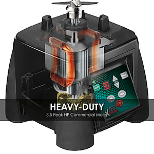 Waring Commercial MX1100XTS 3.5 HP Blender with Electronic Keypad, 30 Second Countdown Timer, Pulse Feature and a 64 oz Stainless Steel Container, 12-V, 5-15 Phase Plug