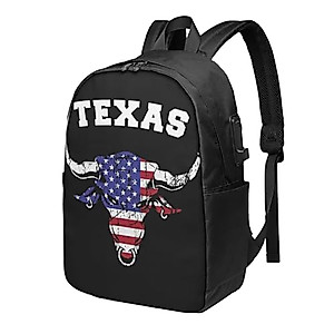 VNCXCNCN I Love TEXAS Laptop Backpack Classic Backpack Music Elements Travel Backpack Sports Backpack With USB port