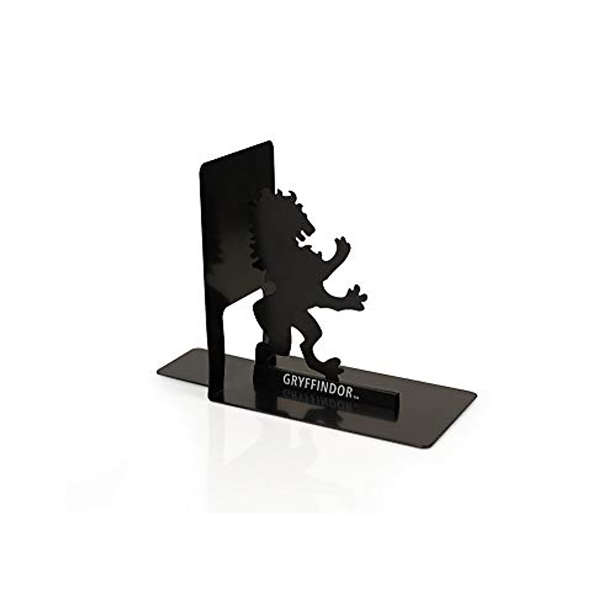 Harry Potter Metal Bookends - Black Hogwarts House Gryffindor Diecast Design - Decorative Book Holder - Home, Office, Kitchen, Room Decor - Books Collection Display for Shelves - Desk Accessories Set