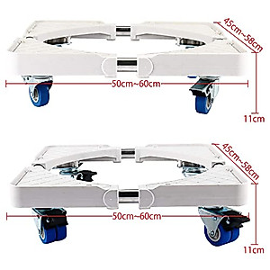 Multi-Functional Movable Base Furniture Dolly Size Adjustable for Washing Machine, Dryer and Refrigerator (4 Wheels)