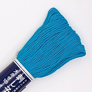Olympus Sashiko Thread - 100m/ 110 Yard Skein - Japanese Sashiko Embroidery & Quilting Thread (112-Turquoise)
