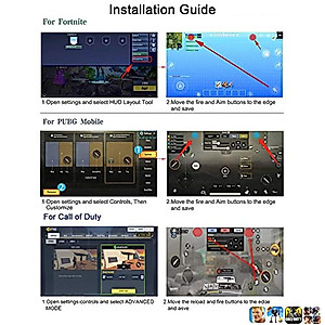 GOFOYO K21 Mobile Game Controller for PUBG/Call of Duty/Fortnite,aim Trigger Fire Buttons L1R1 Shooter Sensitive Joystick,Gamepad for 4.7-6.5 inch iPhone & Android Phone