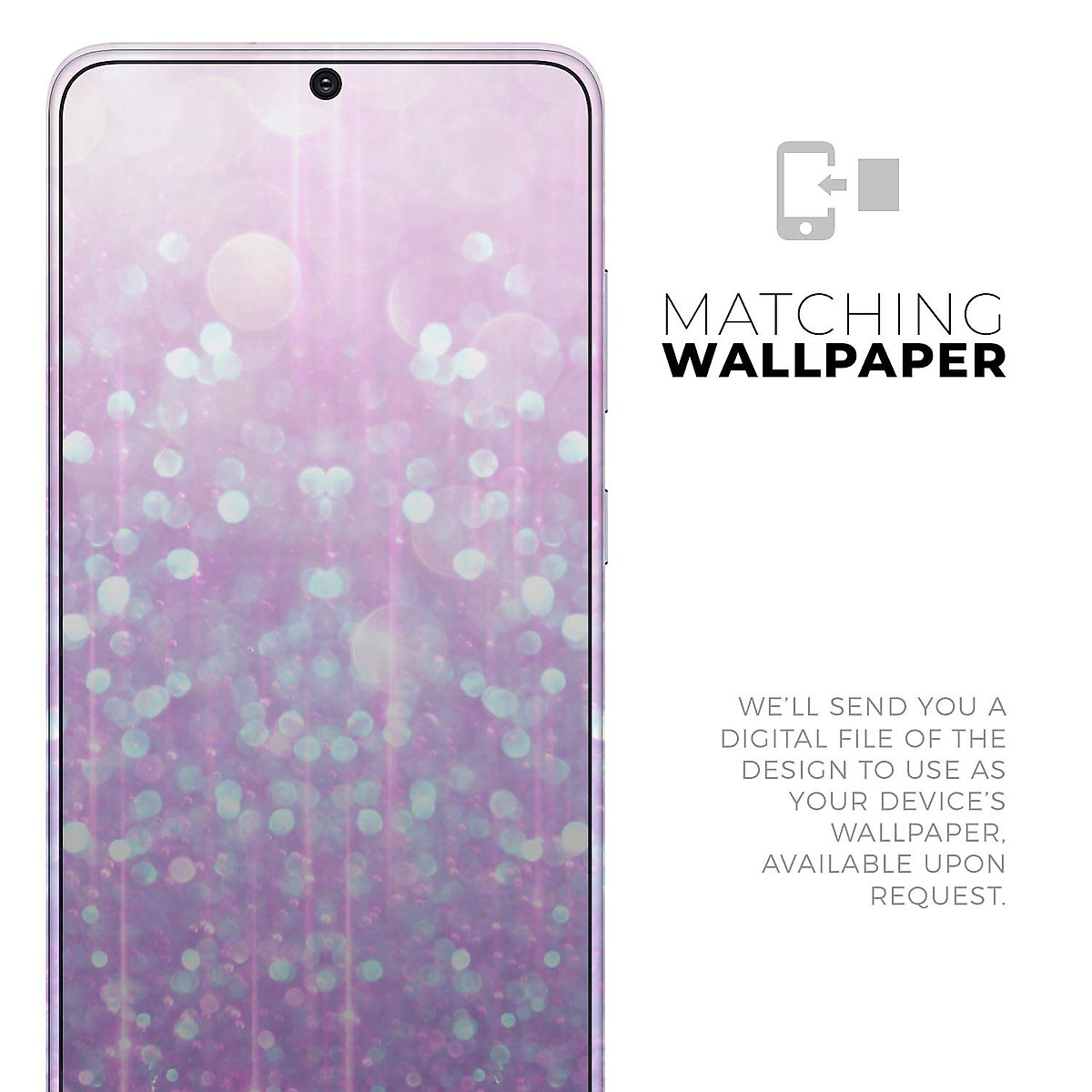 DesignSkinz Pink Unfocused Orbs of Light Protective Vinyl Decal Wrap Skin Cover Compatible with The Samsung Galaxy S20 (Screen Trim & Back Glass Skin)