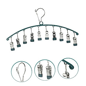 Alipis 3pcs Multi Clip Sock Rack Sock Drying Rack Laundry Drying Clips Stainless Steel Laundry Hangers Drying Socks Hanger Laundry Rack with Clips Laundry Drying Rack Small Tools Pp Towel