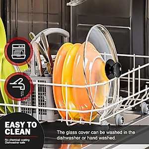 Replacement Oval Glass Crock Pot Lid 4 Quart Fits for Hamilton Beach and Rival Crock Pot Lid - 33141 33140G SCCPVL400R SCV401 4 Quart Oval Glass Crock Pot Lid