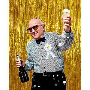 White and Gold 50th Birthday Party Accessories Tin Badge, Happy 50th Birthday Badge, Men's and Women's Birthday Party Supplies