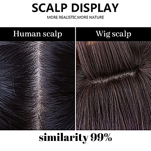 YUSHU Long Purple Wigs for Women Long Wavy Ombre Middle Part Colored Heat Resistant Synthetic Wig for Daily Party Use Cosplay(Ombre Purple, 26 Inch)