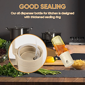 Garkup Oil Sprayer for Cooking, Oil Dispenser Bottle for Cooking in Kitchen Oil Sprayer with Delicate Mist for Air Fryer