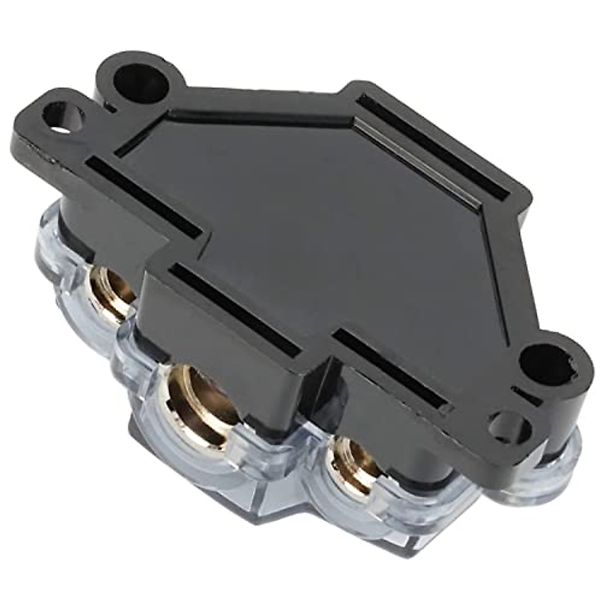 XMHF 3-Way Power Distribution Block 1x4 Gauge Input 3x8 Gauge Output Amp Power/Ground for Car Audio Splitter