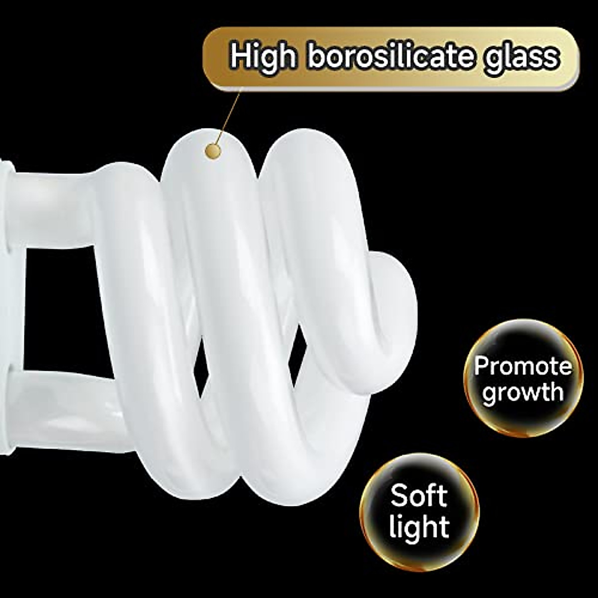 BOEESPAT UVB Reptile Light 10.0, 23W Desert UVA UVB Bulb for Reptiles, Compact Desert Terrarium Lamp, Reptile UVB Light Bulb for Bearded Dragon, Lizard, Tortoise, Snake, Gecko