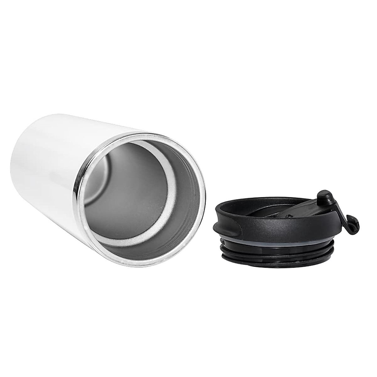 MR.R 15oz Sublimation Blanks Tumbler with Lid,Stainless Steel Double Wall Vacuum Insulated Travel Water bottle Straight Mug,Durable Powder Coated Coffee Cup,White, 450ml