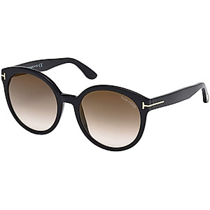 Tom Ford Sunglasses FT 0503 -F 01G Shiny Black/Brown Mirror