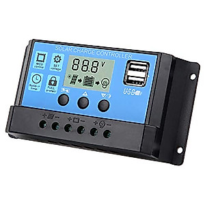 Solar Charge Controller 40A Automatic PWM LCD Solar Charging Regulator PV System Connection with Dual USB Output
