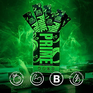 Prime Hydration+ Stick Pack | GLOWBERRY | 6 Sticks | Electrolyte Drink Mix | 10% Coconut Water | 250mg BCAAs | Antioxidants | Naturally Flavored | Zero Added Sugar | Easy Open Single-Serve Sticks