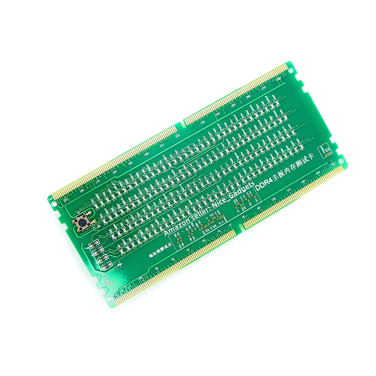 Nice DDR4 Desktop PC Server Memory RAM Module and Computer Motherboard RAM Slot Easy Test Quick Diagnostic Analyzer LED Tester Card Complete Set Solution Kit 288 Pin All Speed Voltage ECC and nonECC