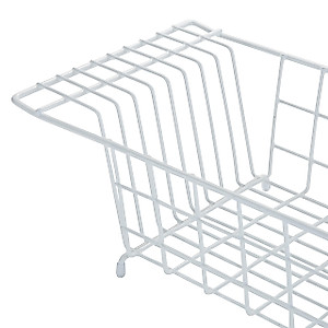 Kitchen Details Sink Dish Drainer Drying Rack, for Countertop, Space Saving, in White