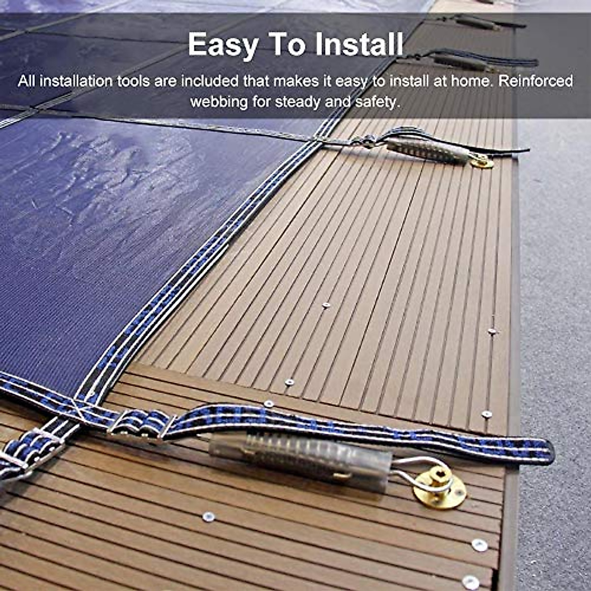 LXLA Swimming Pool Safety Cover, Winter Pool Cover for Inground Pools, Easy Clean with Rainwater Permeability, for Garden/Hotel/Engineering (Size : 3m x 10m (10ft x 33ft))