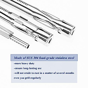 Utheer 69785 18 Inch Grill Burner Tube for Weber Spirit 200, Spirit E210 S210 E220 S220 Spirit II E/S-210 Series Gas Grills with Up Front Controls (2013 Model Years and Newer), 304 Stainless Steel