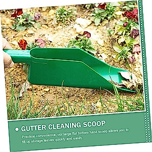 OATIPHO 2pcs Drain Cleaning Spoon Household Cleaning Tools Metal Pooper Scooper Home Tools Gutter Cleaning Tools Gutterwand Scoop Heat Tape for Roof and Gutters Gutter Leaf Cleaning Scoop