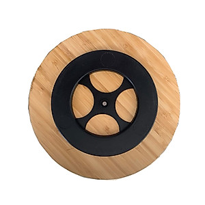 YCOCO Bamboo Lazy Susan Spice Rack Organizer for Cabinet,2 Tier Rotating Spice Rack,Lazy Susan Turntable Tiered Rotating Kitchen Spice Carousel for Cabinets,Pantry,Bathroom Display Stand