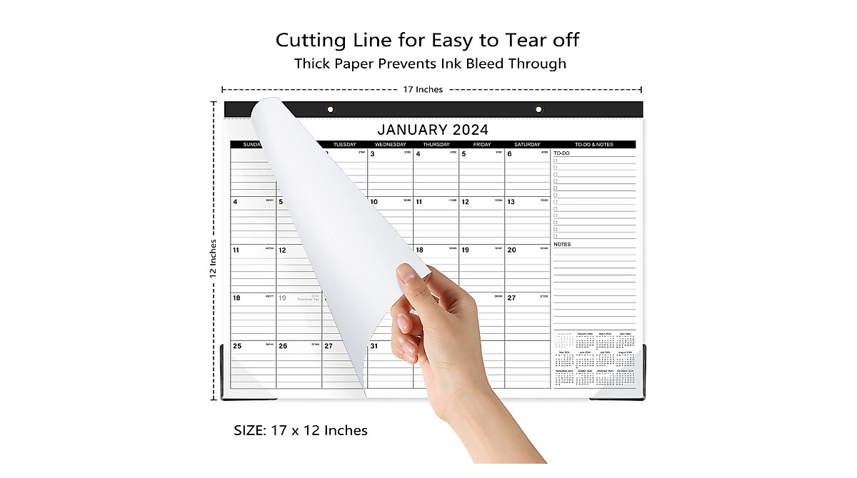 Large Desk Calendar 2023-2024 | Organize Your Year Effortlessly