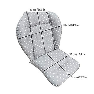 High Chair Cushion,High Chair Pad,Baby High Chair Seat Cushion Liner Mat Padding Cover Protection Pad Unisex(Gray Star)