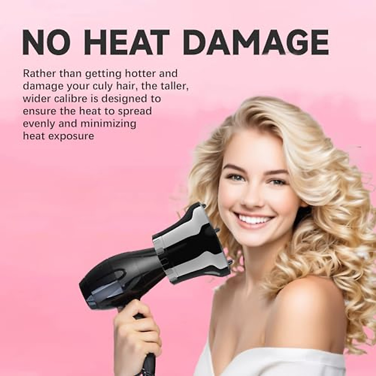 Diffuser Attachment For Hair Dryer, Diffuser Hair Dryer, Hair Diffuser For Curly Hair, Universal Blow Hair Dryer Defuzzer for Curly Wavy Women for 1.4-2.4'' Nozzle, Anniversary Birthday Gifts for Her