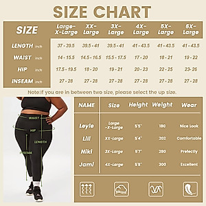 HLTPRO 3 Pack Plus Size Leggings with Pockets for Women - Black High Waisted Tummy Control Soft Yoga Pants for Gym Workout