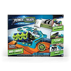 Power Treads - All-Surface Toy Vehicles - Full Throttle Pack - 40+ Pieces (with Bonus Glow-in-The Dark Treads As Seen on TV) - FFP Packaging - by WowWee