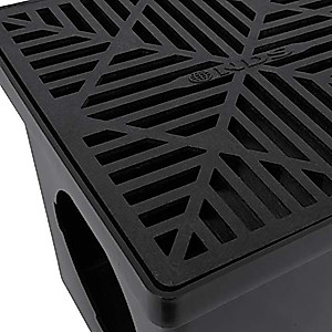 NDS 1211G Catch Basin Drain Grate, 12 in, Black Plastic