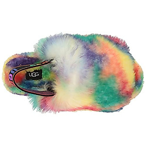 UGG All Gender Adult Fluff Yeah Pride Slipper, Rainbow, Women's Size 5 / Men's Size 3
