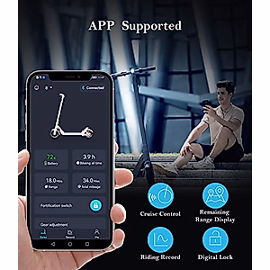 LEQISMART Electric Scooter for Adults with 9" Solid Tires & 350W Motor,Dual Brakes, Foldable Electric Scooter, Max 28Miles Range &Up to15.5MPH