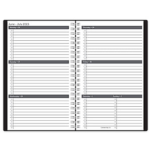Office Depot® Brand Stellar Academic Weekly/Monthly Planner, 5-1/2" x 8-1/2", Black, July 2023 to June 2024