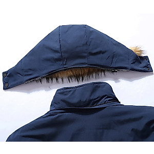 MOERDENG Men's Winter Snow Coat Warm Ski Jacket Waterproof Hooded Work Outerwear