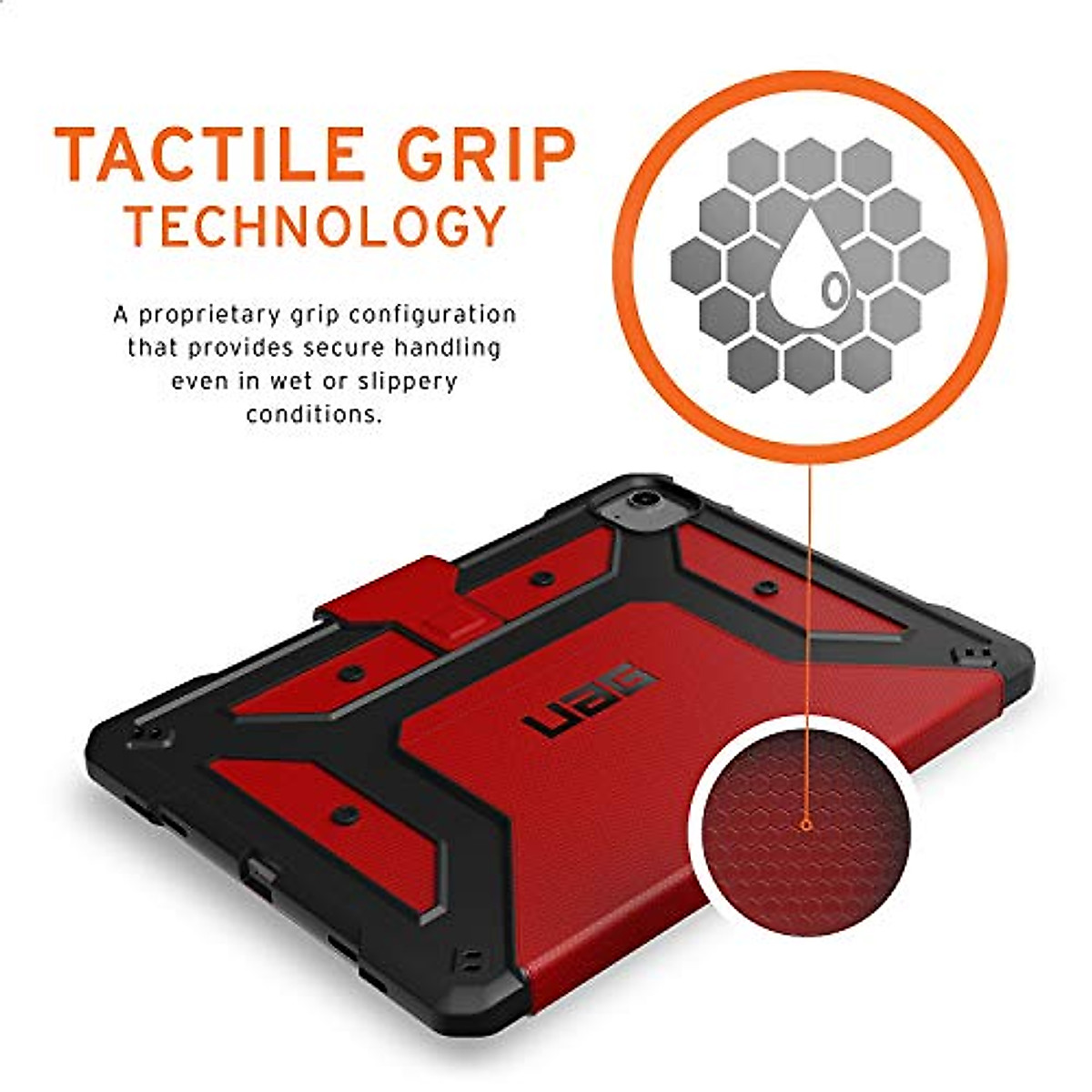 URBAN ARMOR GEAR UAG iPad Air 10.9-inch (4th Gen, 2020) Case Metropolis Folio Slim Heavy-Duty Tough Multi-Viewing Angles Stand Military Drop Tested Rugged Protective Cover, Magma
