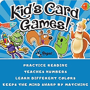 Regal Games War Card Game for Kids 4 5 6 7 8+ | Funny Travel Board Playing Game for Families (1 Pack)